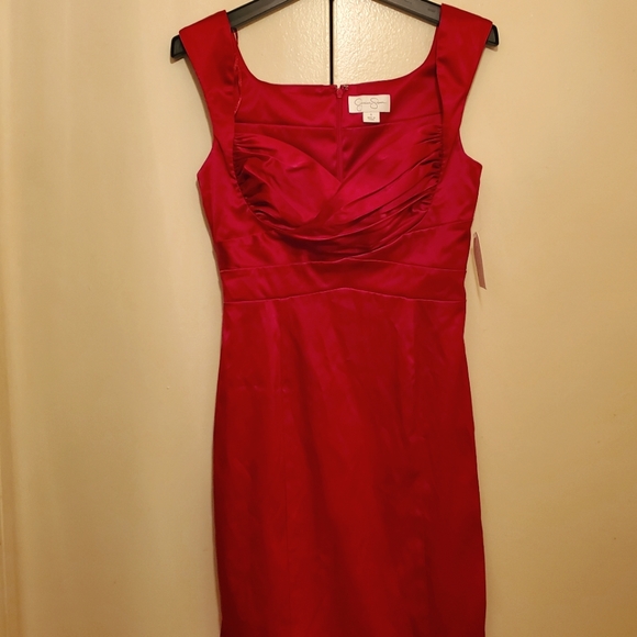 Jessica Simpson | Dresses | Jessica Simpson Red Satin Dress | Poshmark